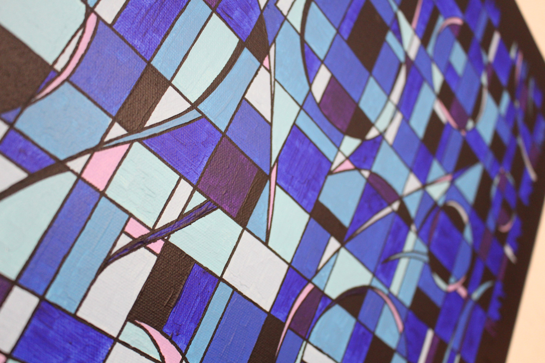 Contemporary art - Acrylic - Fragmentation abyssale bleue - Jonathan ...