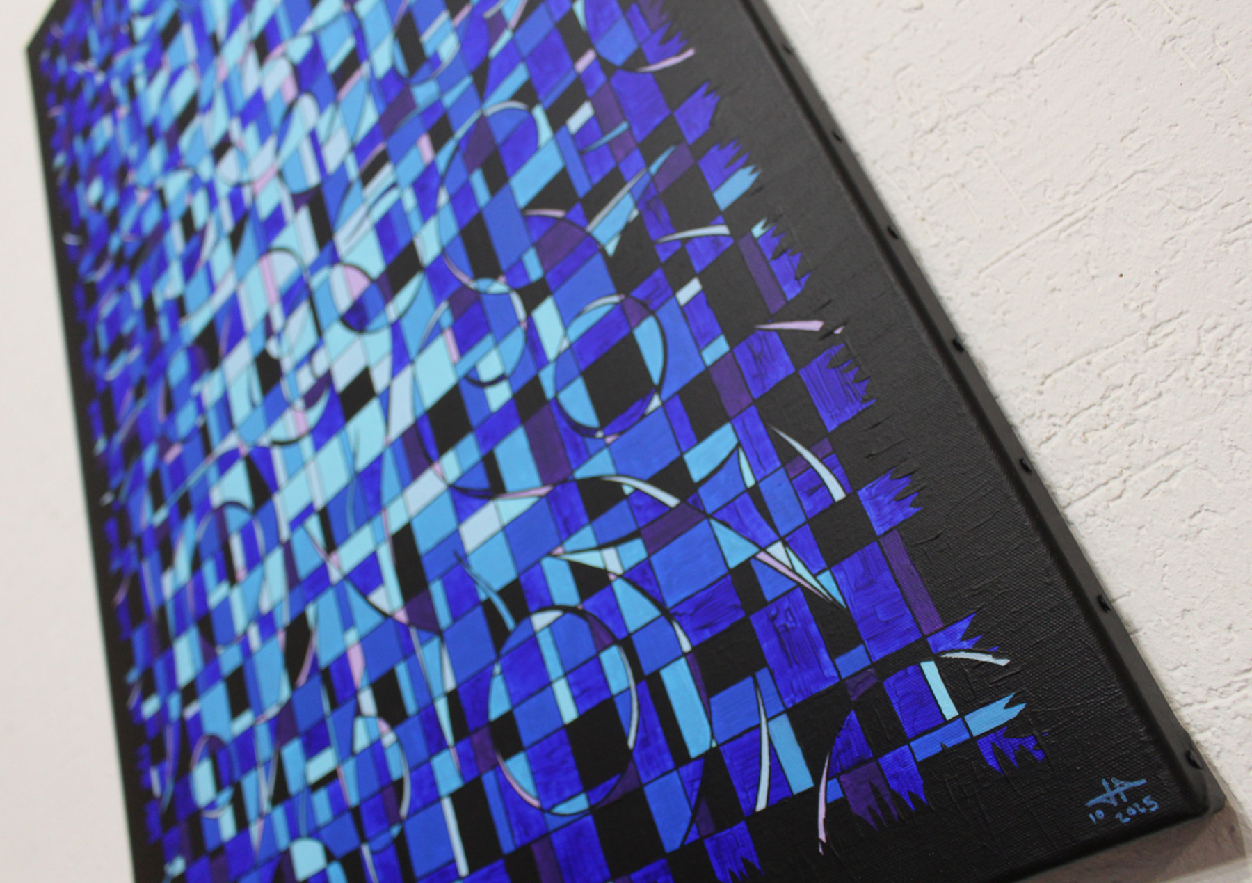 Contemporary art - Acrylic - Fragmentation abyssale bleue - Jonathan ...