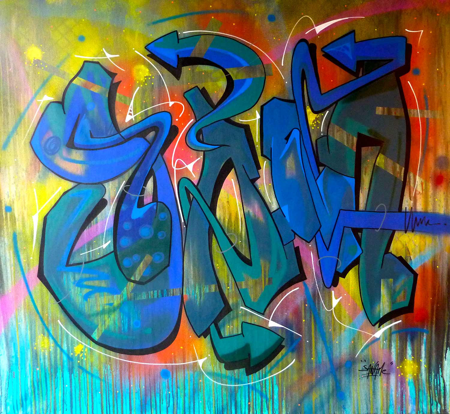 Contemporary Art - Acrylic on canvas - Sana 04 - Saname