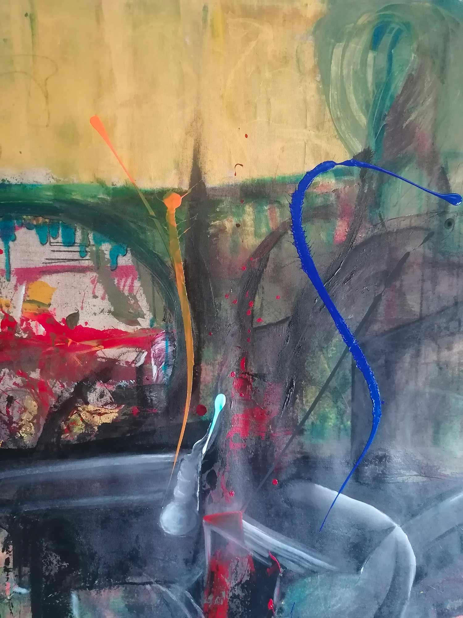 Contemporary Art - Mixed media on canvas - Donetsk - Stefano Mazzolini