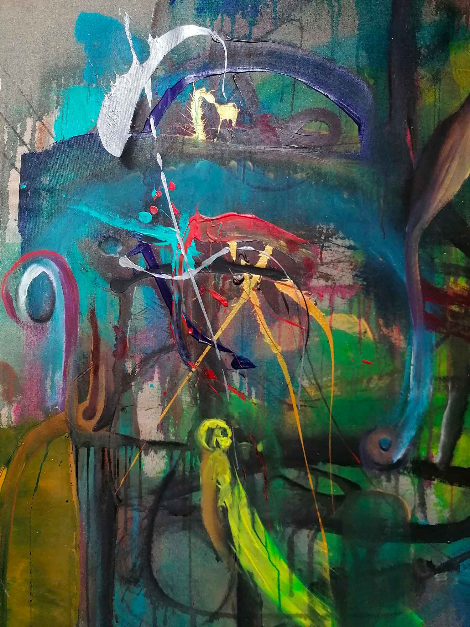 Contemporary Art - Acrylic & oil on canvas - Barracas - Stefano Mazzolini