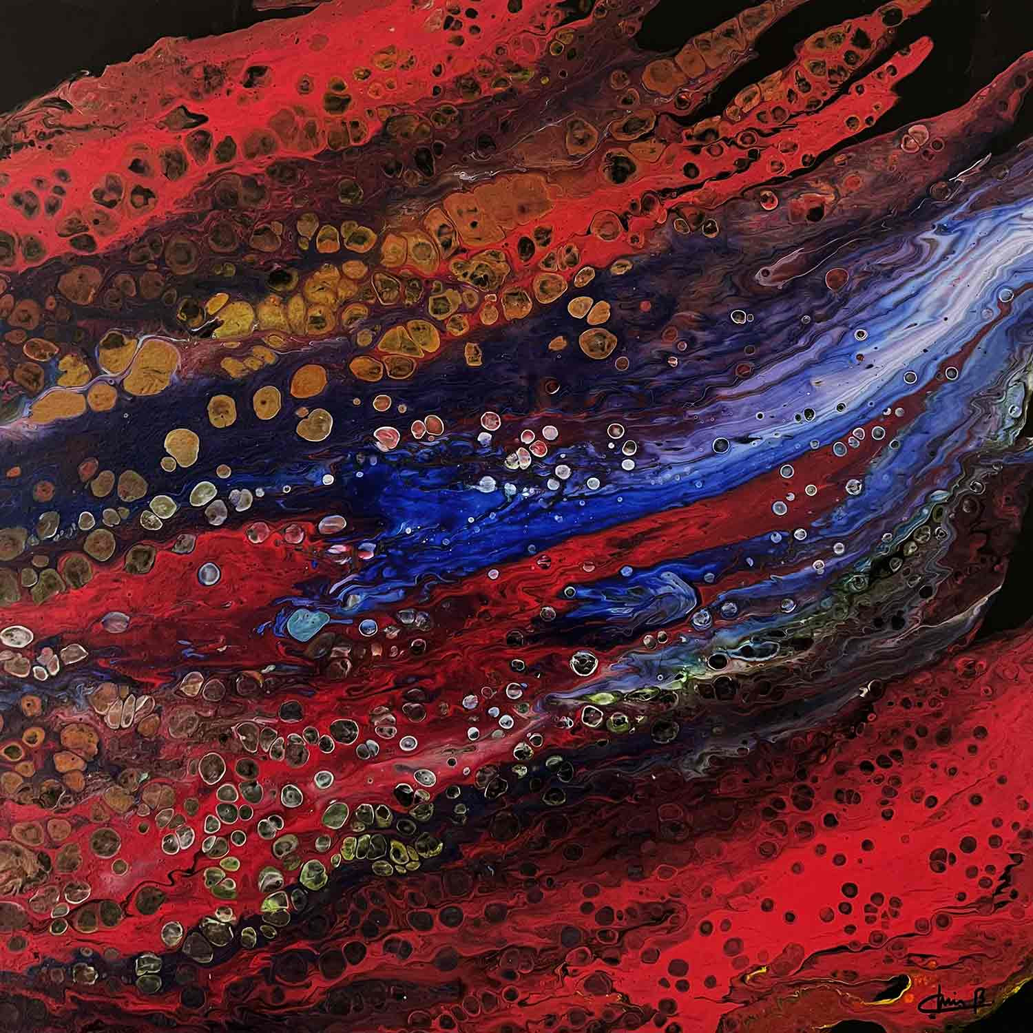 Contemporary Art - Acrylic - Deep space - Christelle Burgard