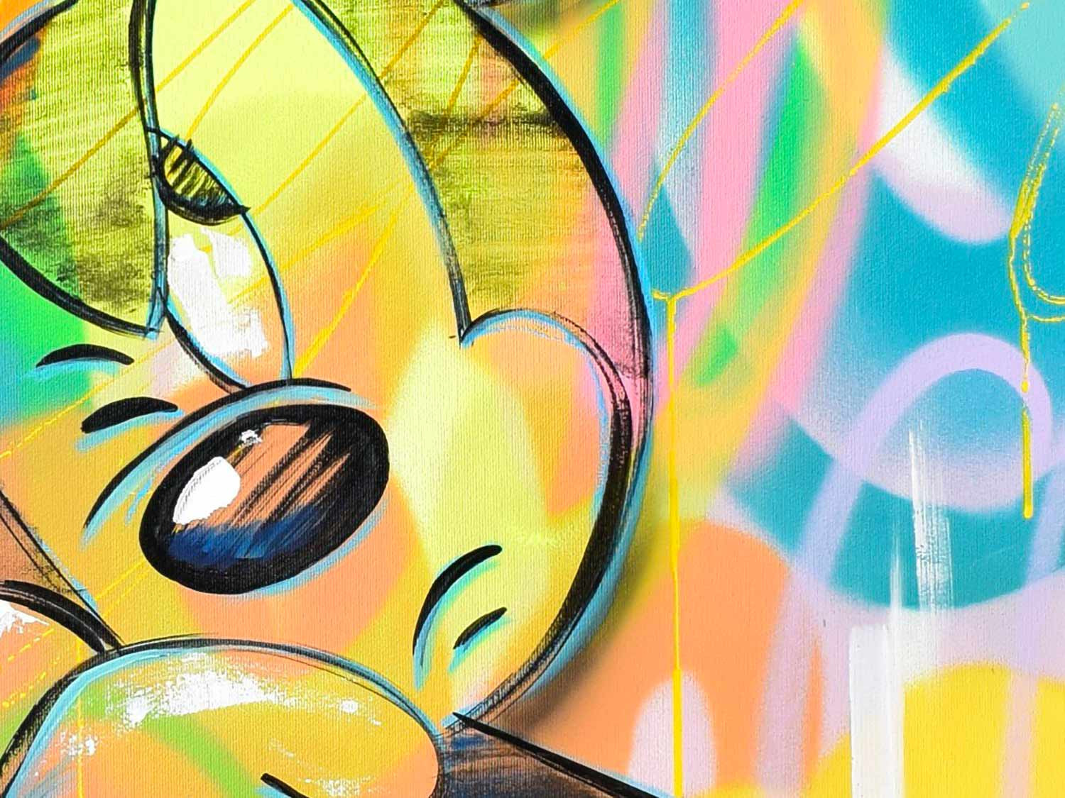 Contemporary Art - Acrylic on canvas - Mickey thinks - Cross Magri