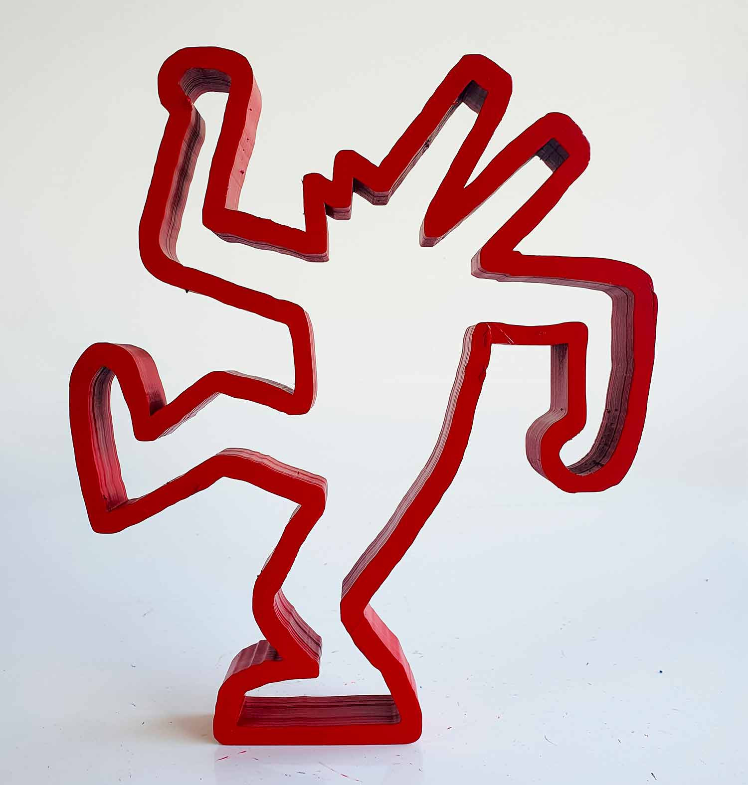 Oeuvre d'art contemporain - Sculpture - Chien dance Haring - Spyddy
