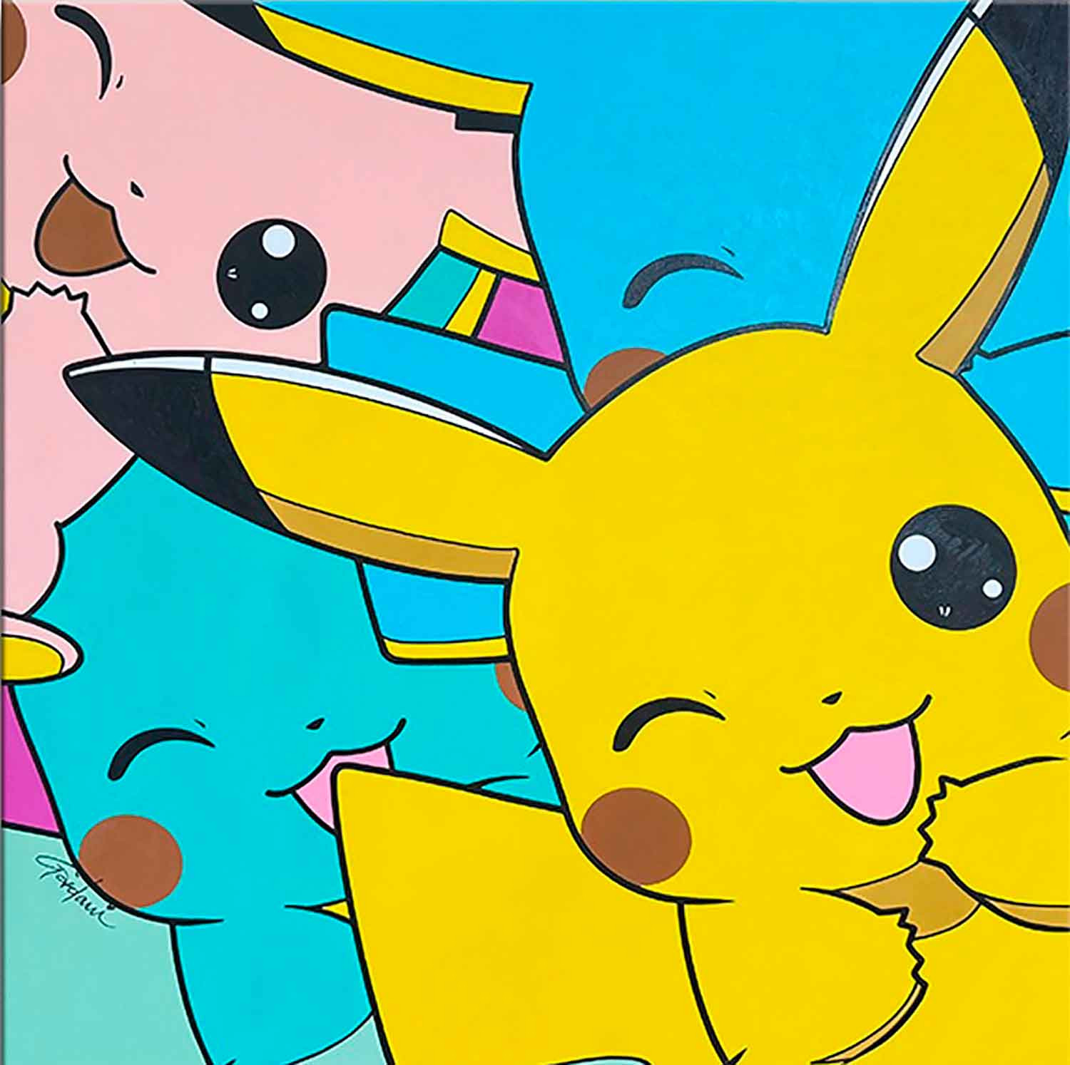 Oeuvre d'art contemporain - Huile - Smile Pikachu - Gardani