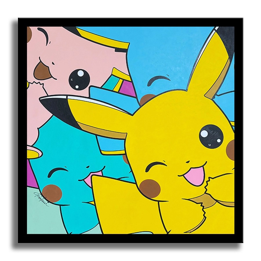 Oeuvre d'art contemporain - Huile - Smile Pikachu - Gardani